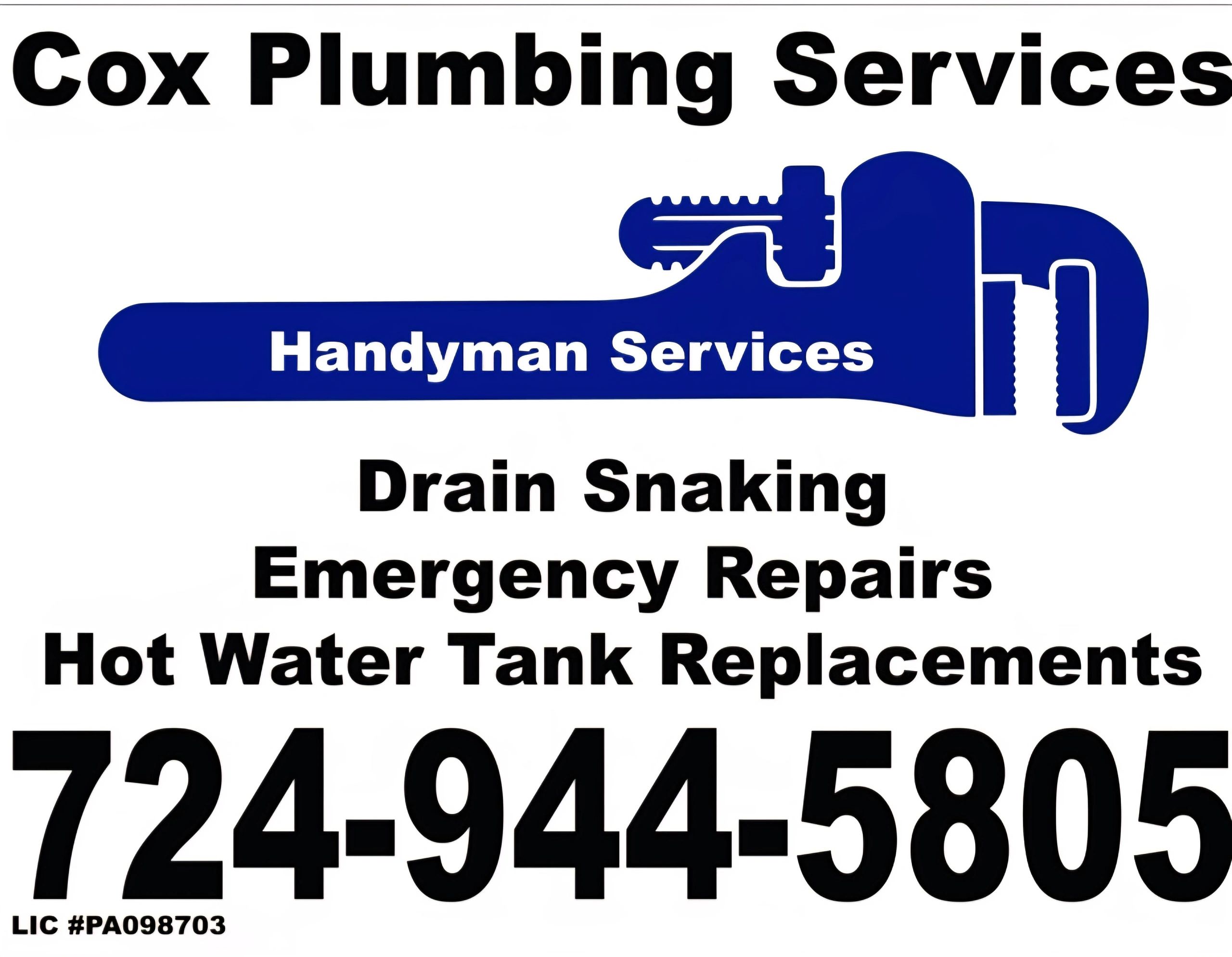 Cox Plumbing and Handyman services